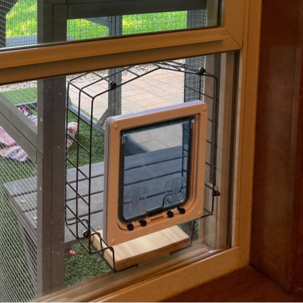 Cat Door For Windows - Cat Flap Window Insert - Habitat Haven