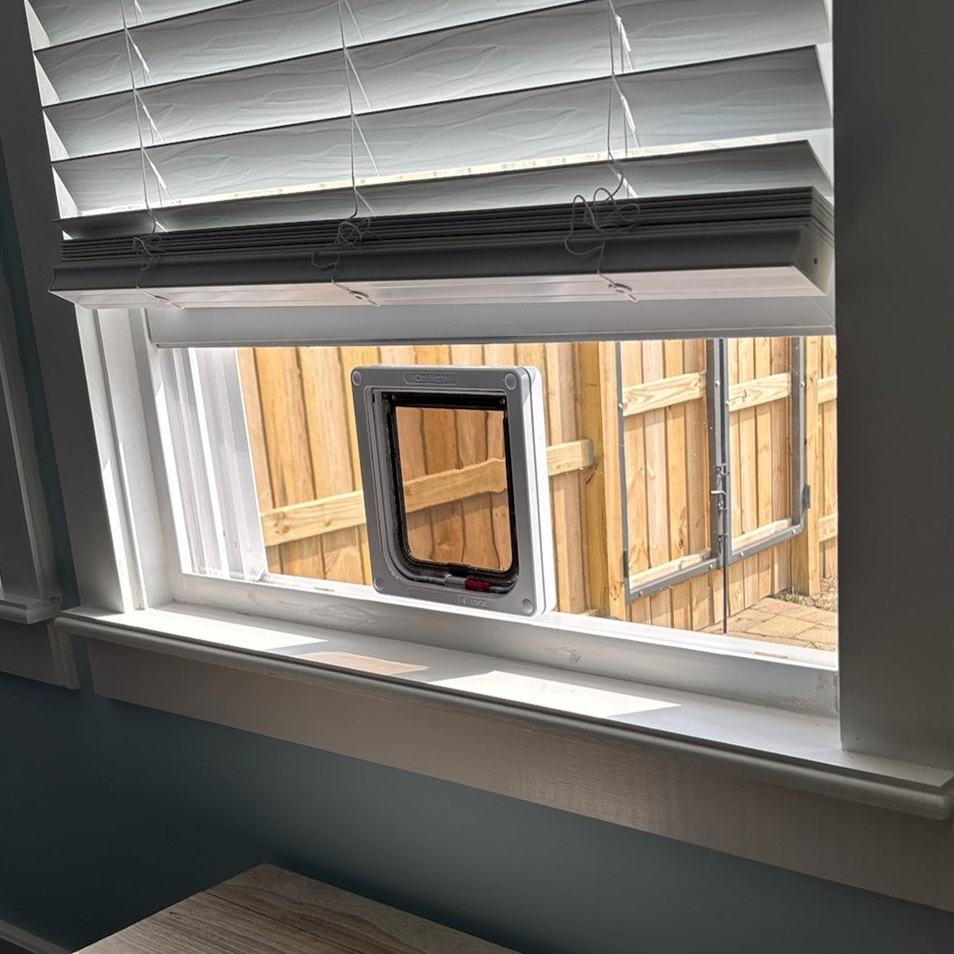 Cat Door For Windows - Cat Flap Window Insert - Habitat Haven