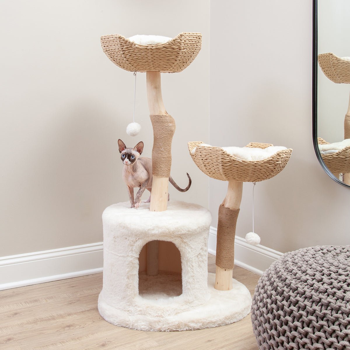 The Bungalow Cat Tower for Large Cats | Habitat Haven